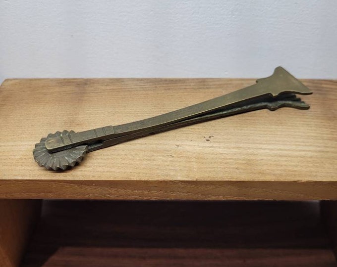 Antique Brass Pastry Crimper, Jigger, Brass Kitchenalia, Antique ...