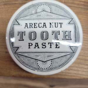 Antique Art Deco Pot Areca Nut Toothpaste Pot Lid Chemist Advertising ...