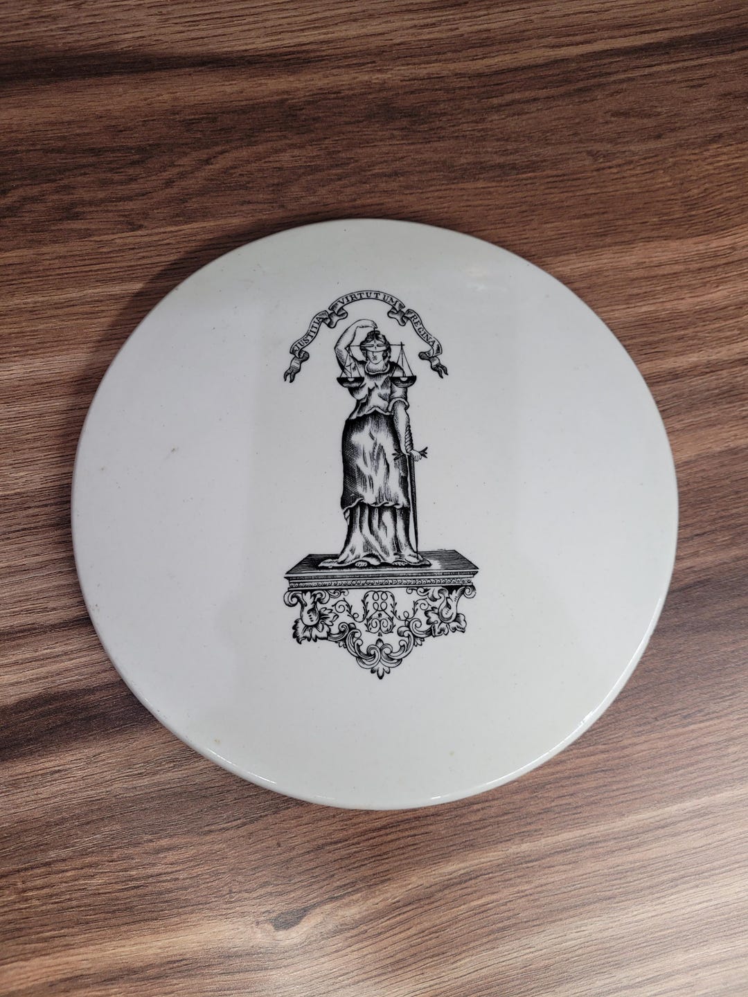 Victorian White Ironstone Scale Plate Cutting or Cheese Board - Ceramic ...