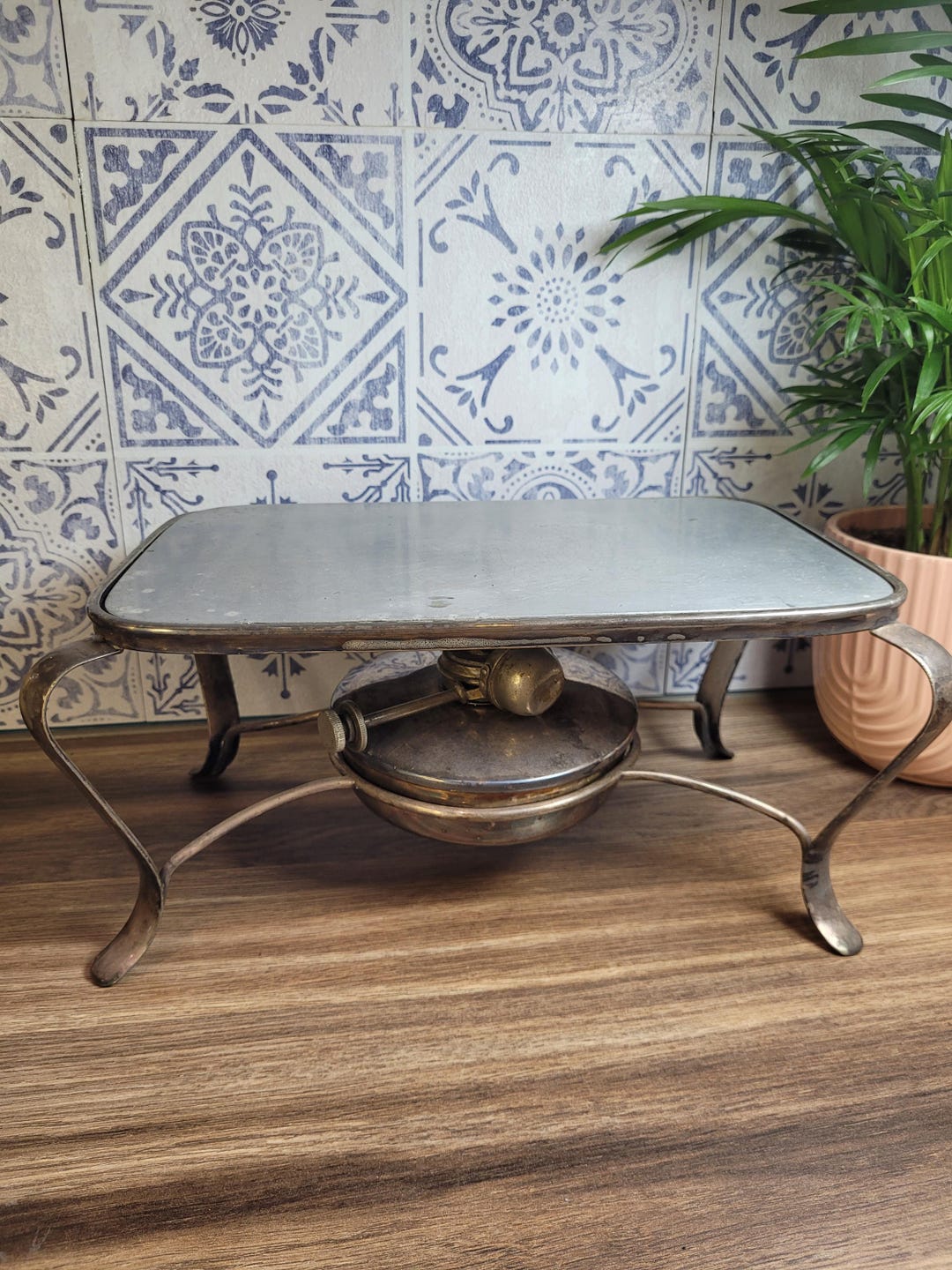 Antique Food Warmer With Oil Lamp Underneath, Antique Kitchenalia ...