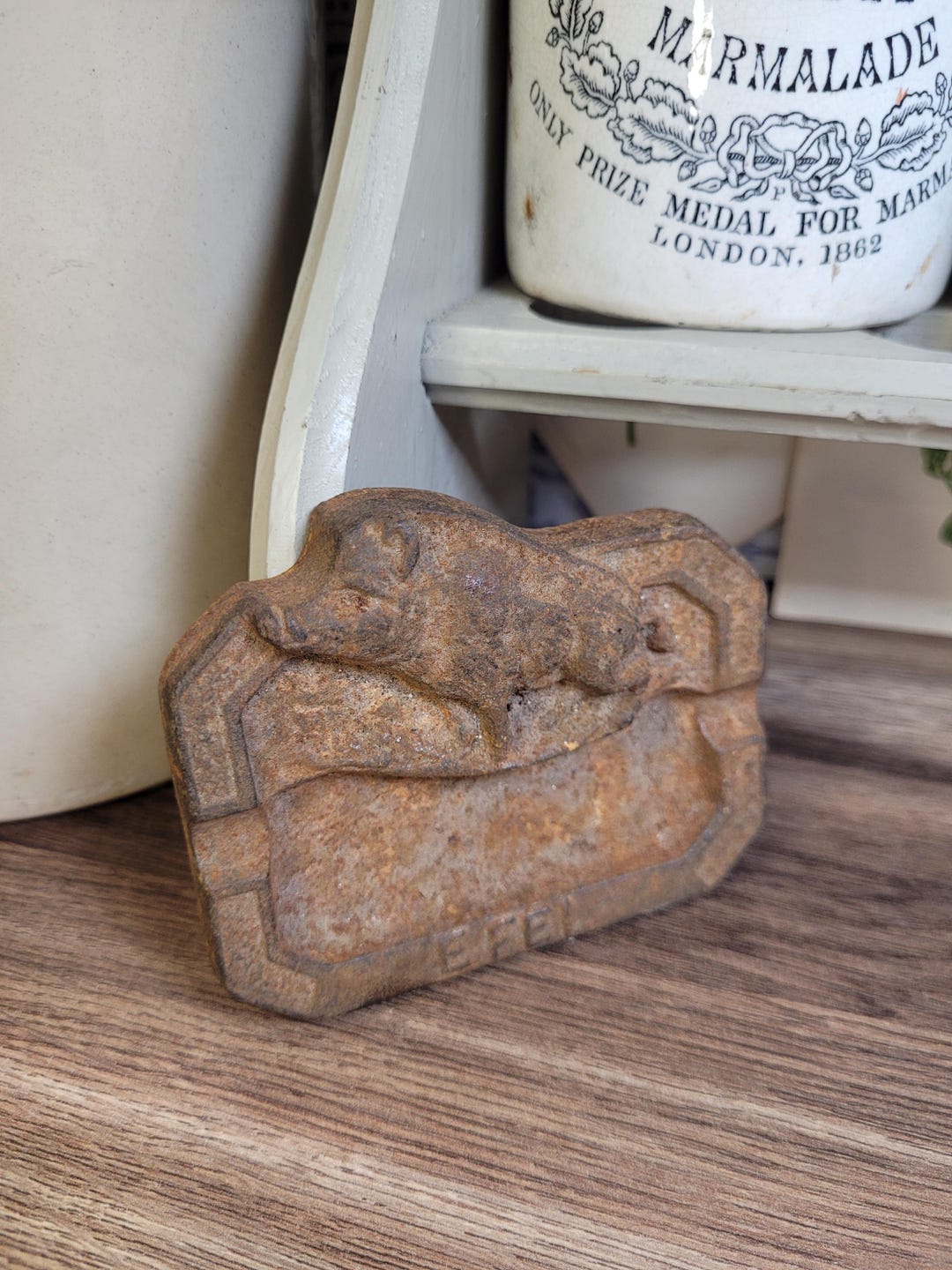 Vintage Rustic Cast Iron Boar Dish, Ashtray, Boar Decor, Vintage Desk ...