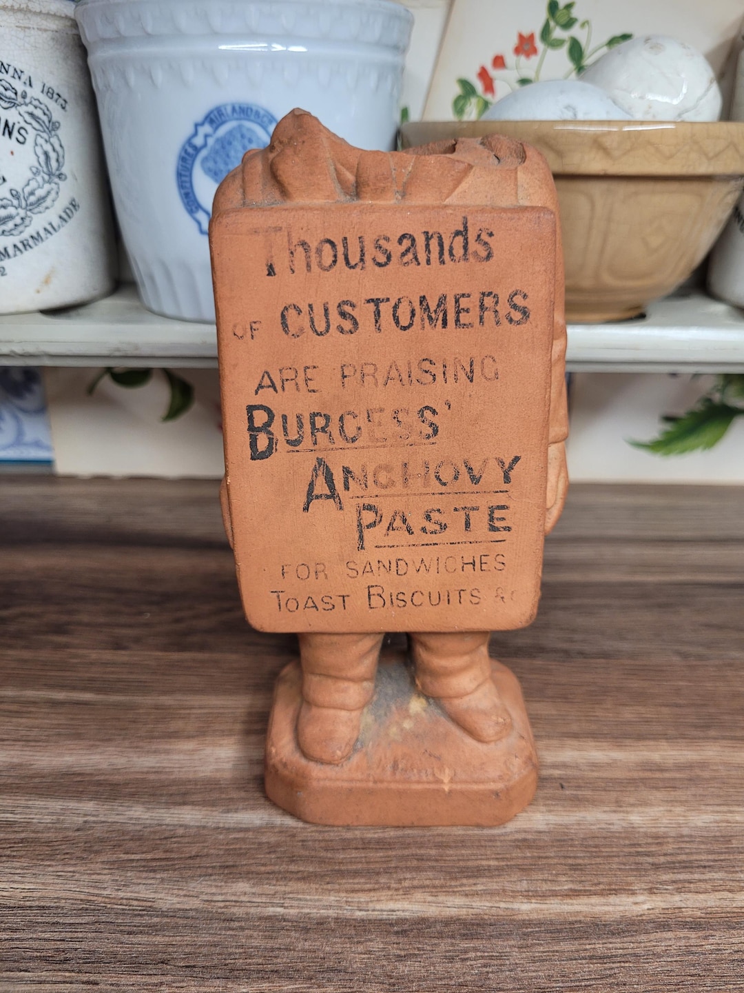 Antique Advertising Figurine for Burgess Pickle and Anchovies, Rare ...
