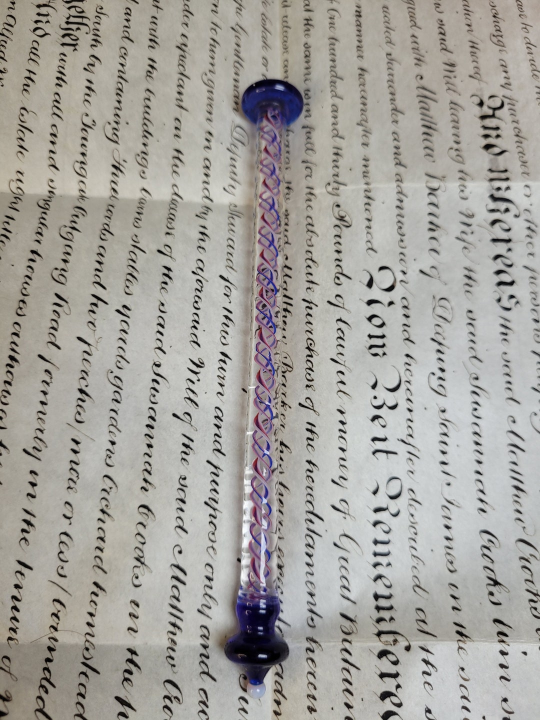 Vintage Coloured Airtwist Murano Glass Strirrer Stick, Vintage Cocktail ...