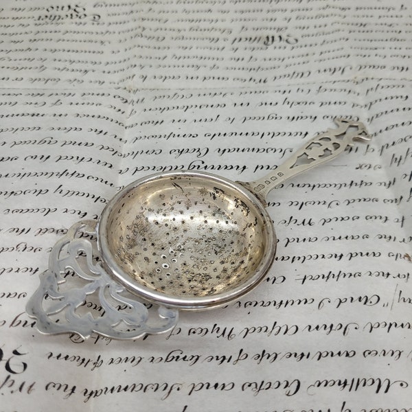 Antique Sterling Silver Tea Strainer - Etsy