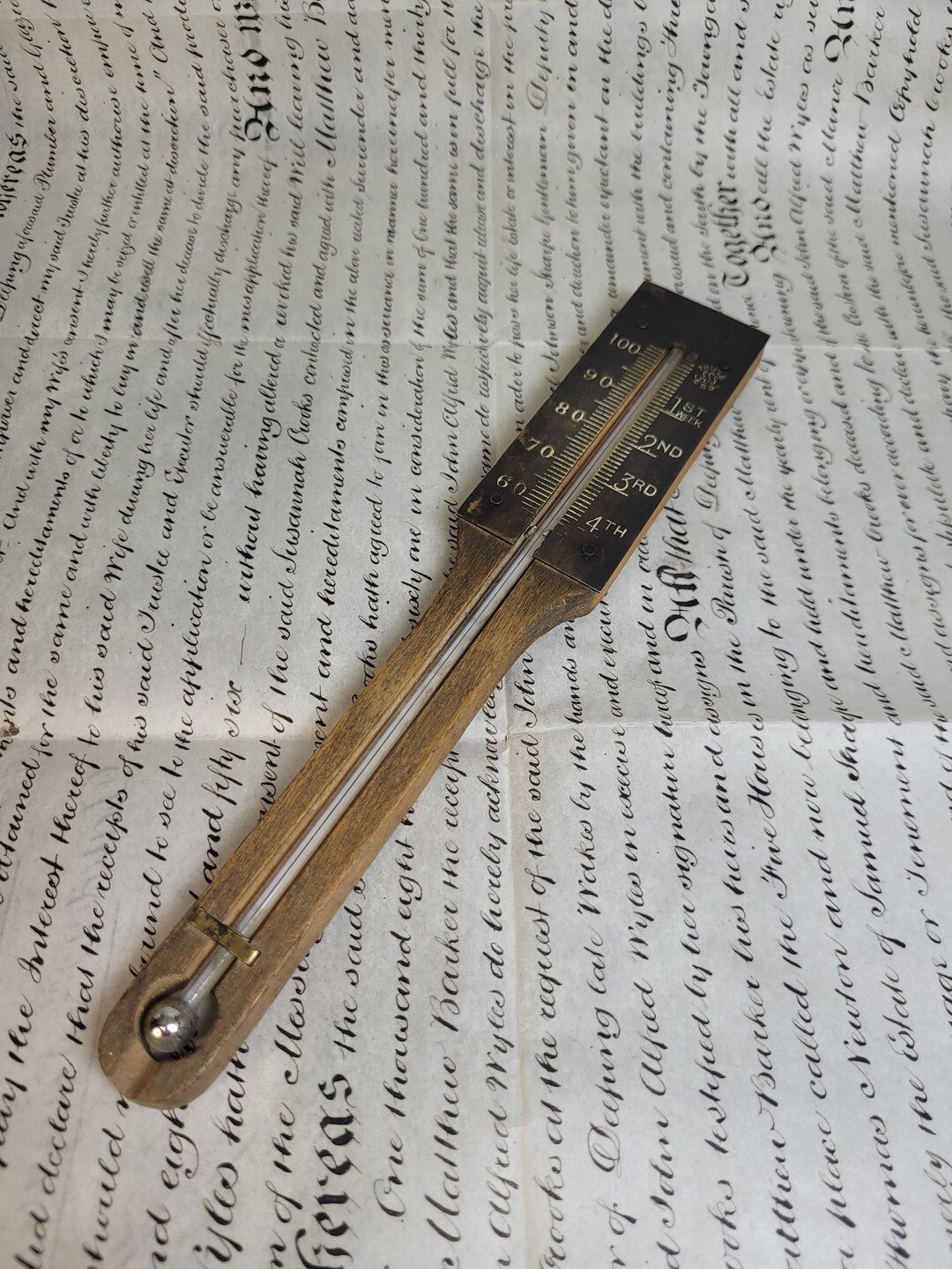 Vintage Wooden Thermometer, Thermometer, Vintage Home Decor, Vintage ...