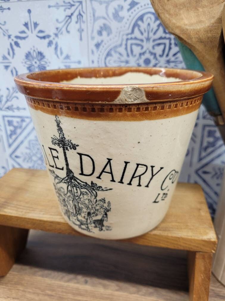 1920 Rare Pictorial 4 Lb Maypole Dairy Co Butter Crock - Etsy UK