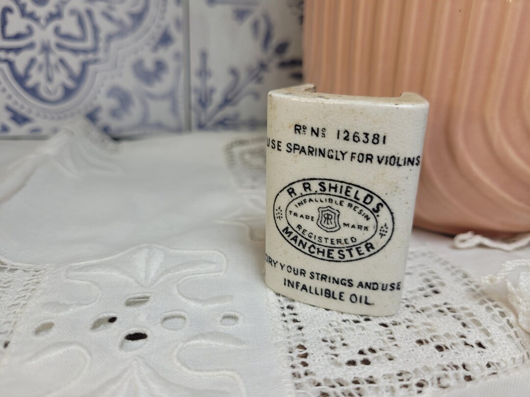 Antique Ironstone Violin Instrument Resin Holder R. R. Shields ...