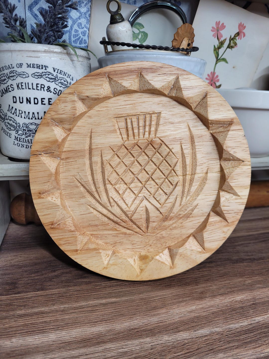 Vintage Biscuit Stamp, Wooden Baking Stamp, Shortbread Stamp, Cookie ...