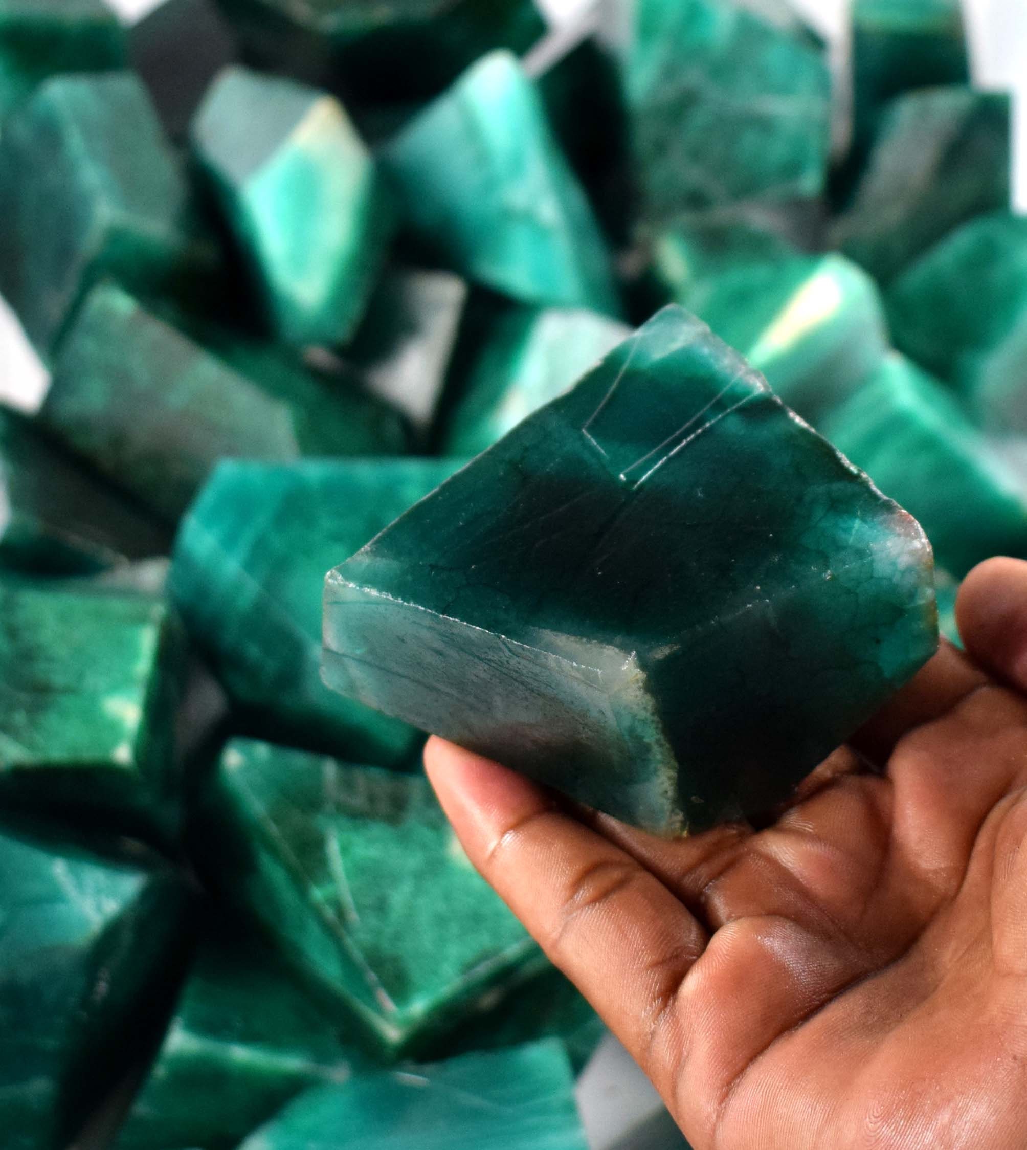 1000 Ct Green Emerald Facet Gemstone Polished Rough Natural Etsy