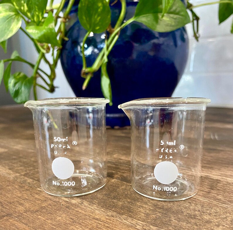 PYREX Beaker 50ml. Set of 2 - Etsy
