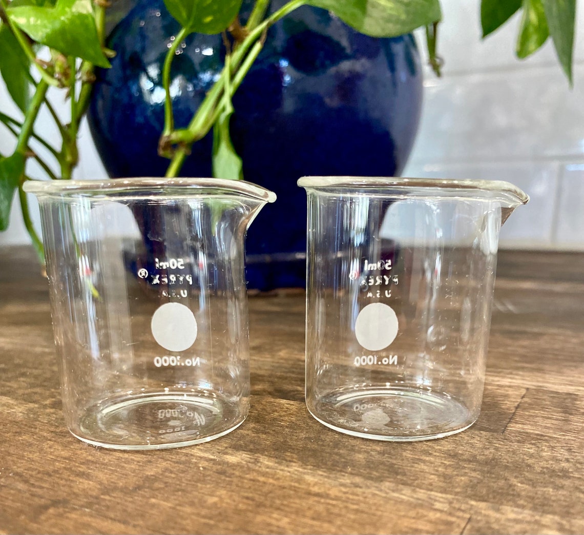 PYREX Beaker 50ml. Set of 2 - Etsy