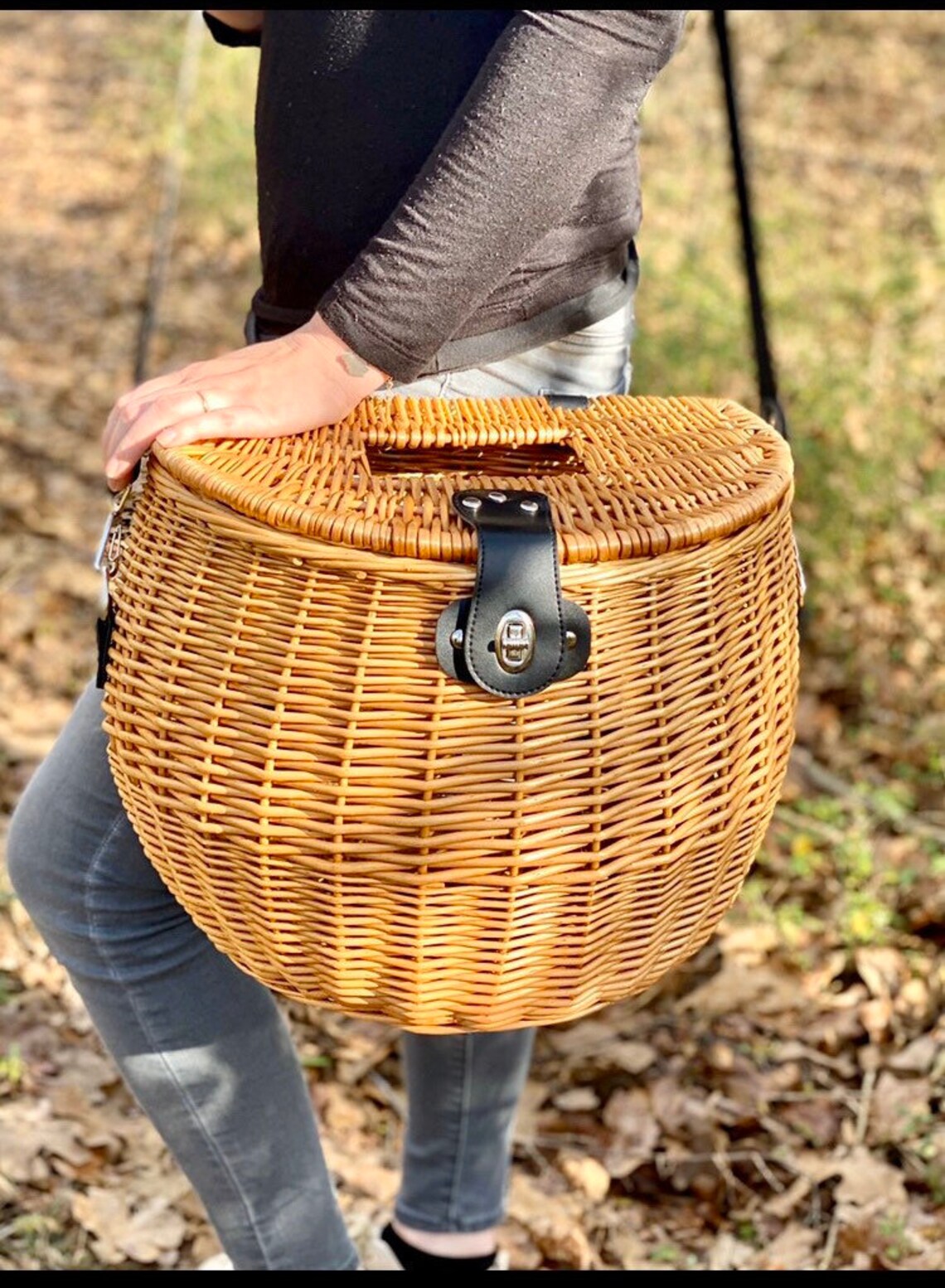 Large Foraging Basket Backpack Wicker - Etsy