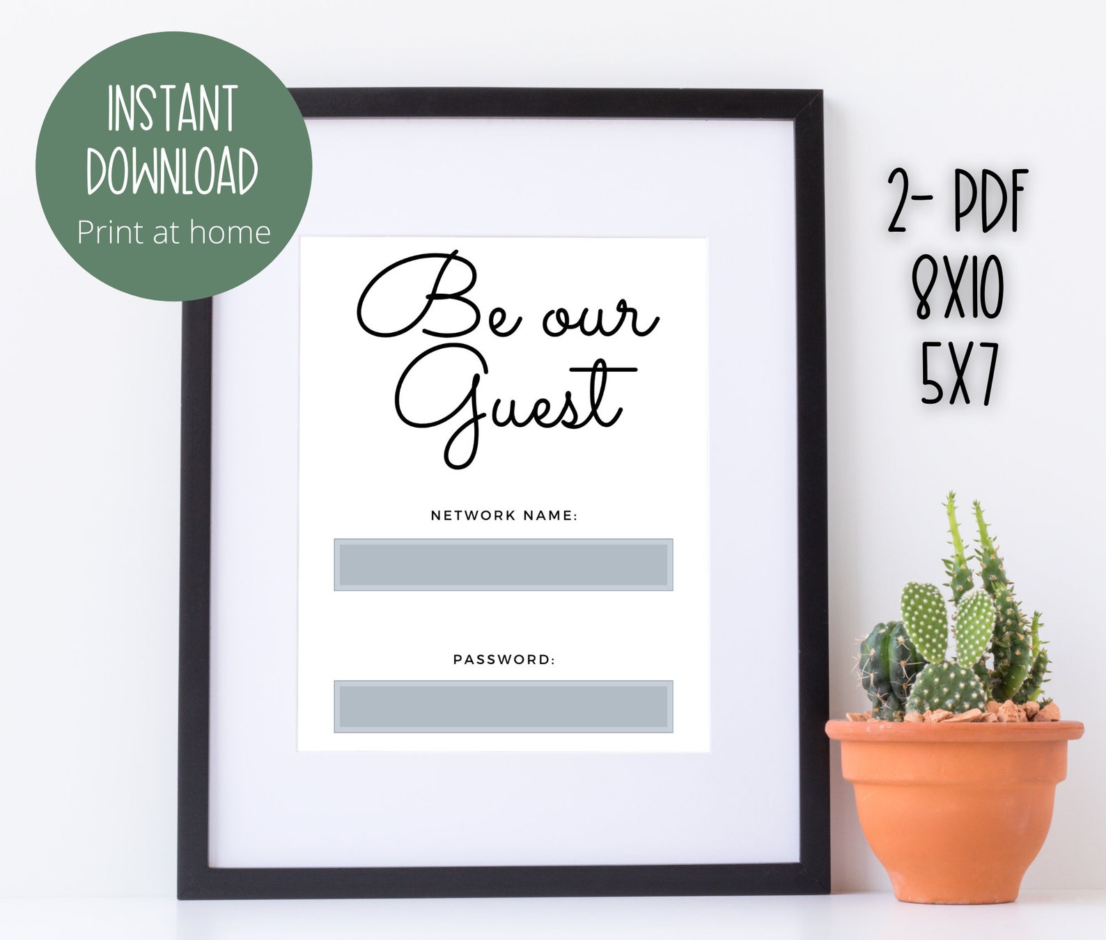 Wifi Sign, Be Our Guest, Wifi Password Sign, Internet Password ...