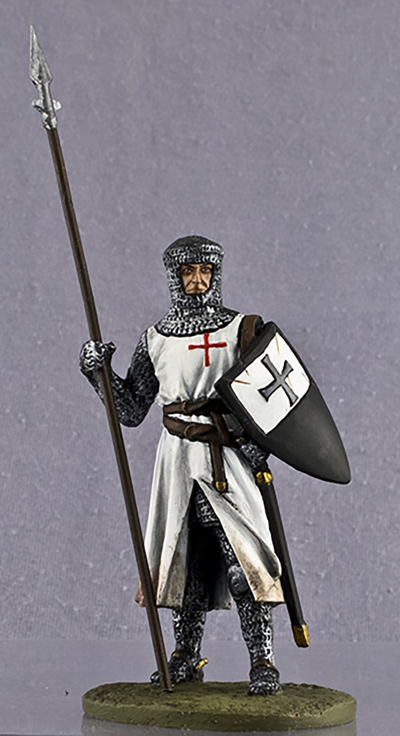 Medieval Knight Templar. Copper figure 54mm Scale 1:32 | Etsy