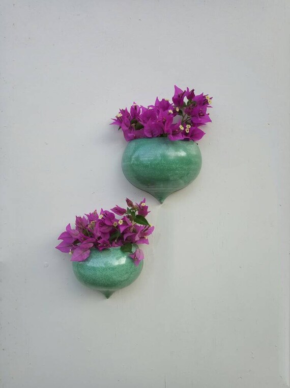 Wall planter wall pocket planter Ceramic wall planter | Etsy