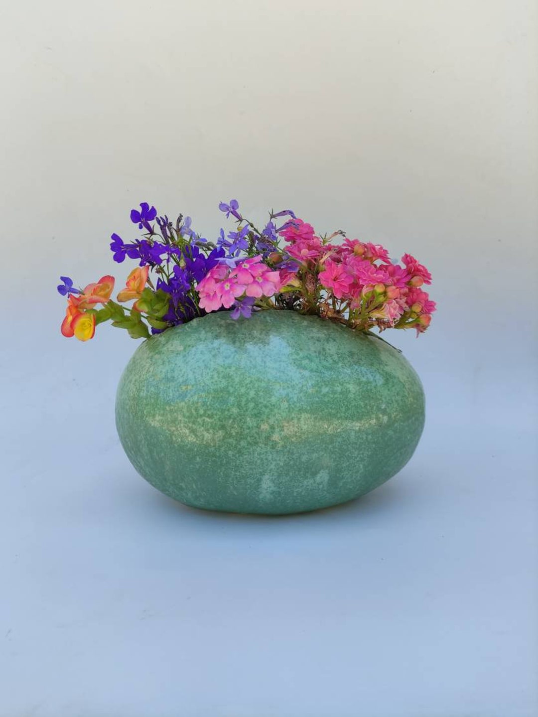 Round Egg-shaped Vase Large Flower Pot Ceramic Planter - Etsy