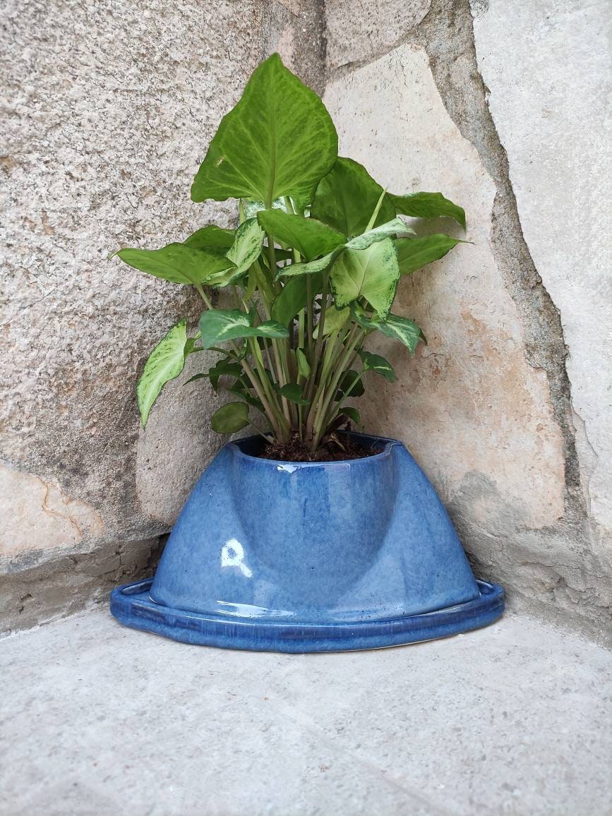 Corner planter Ceramic planter Floor plant pot | Etsy
