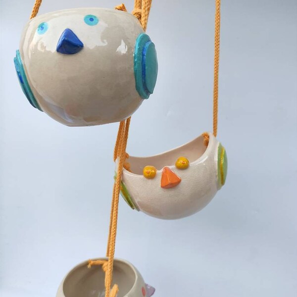 Ceramic Bird Planters - Etsy