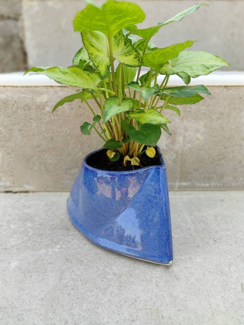 Corner planter Ceramic planter Floor plant pot | Etsy