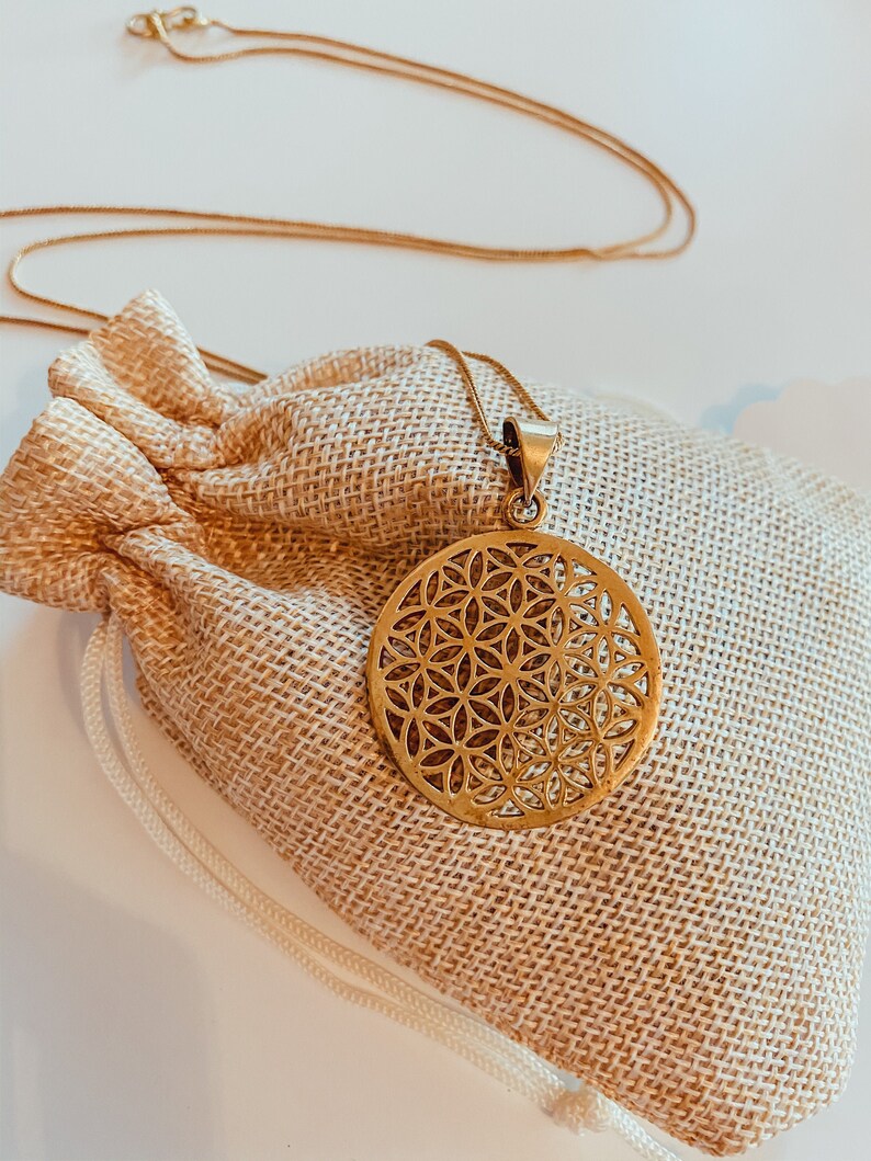 FLOWER OF LIFE Symbol Chain Brass - Etsy