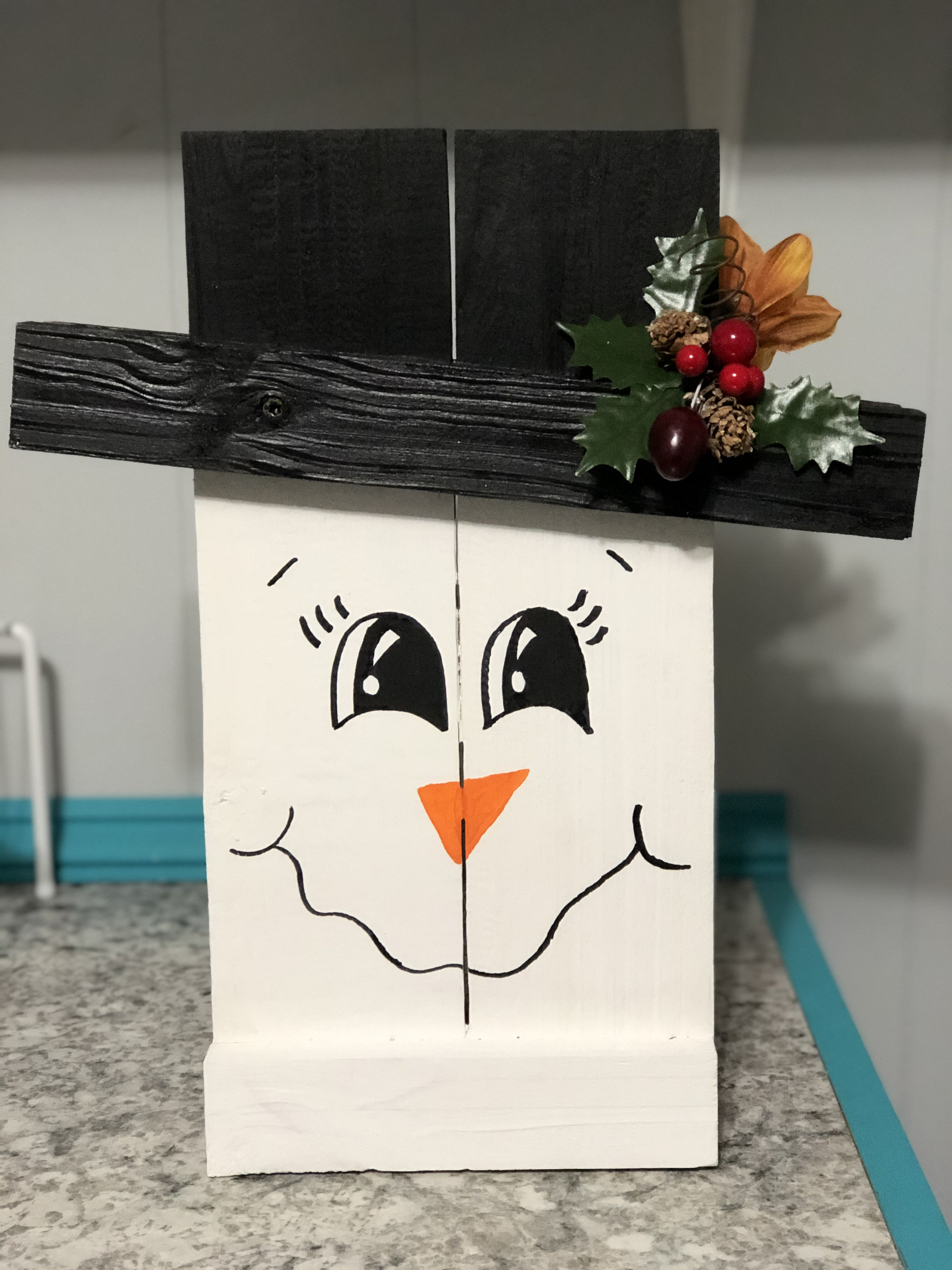 Snowman Scarecrow Reversible Decoration - Etsy