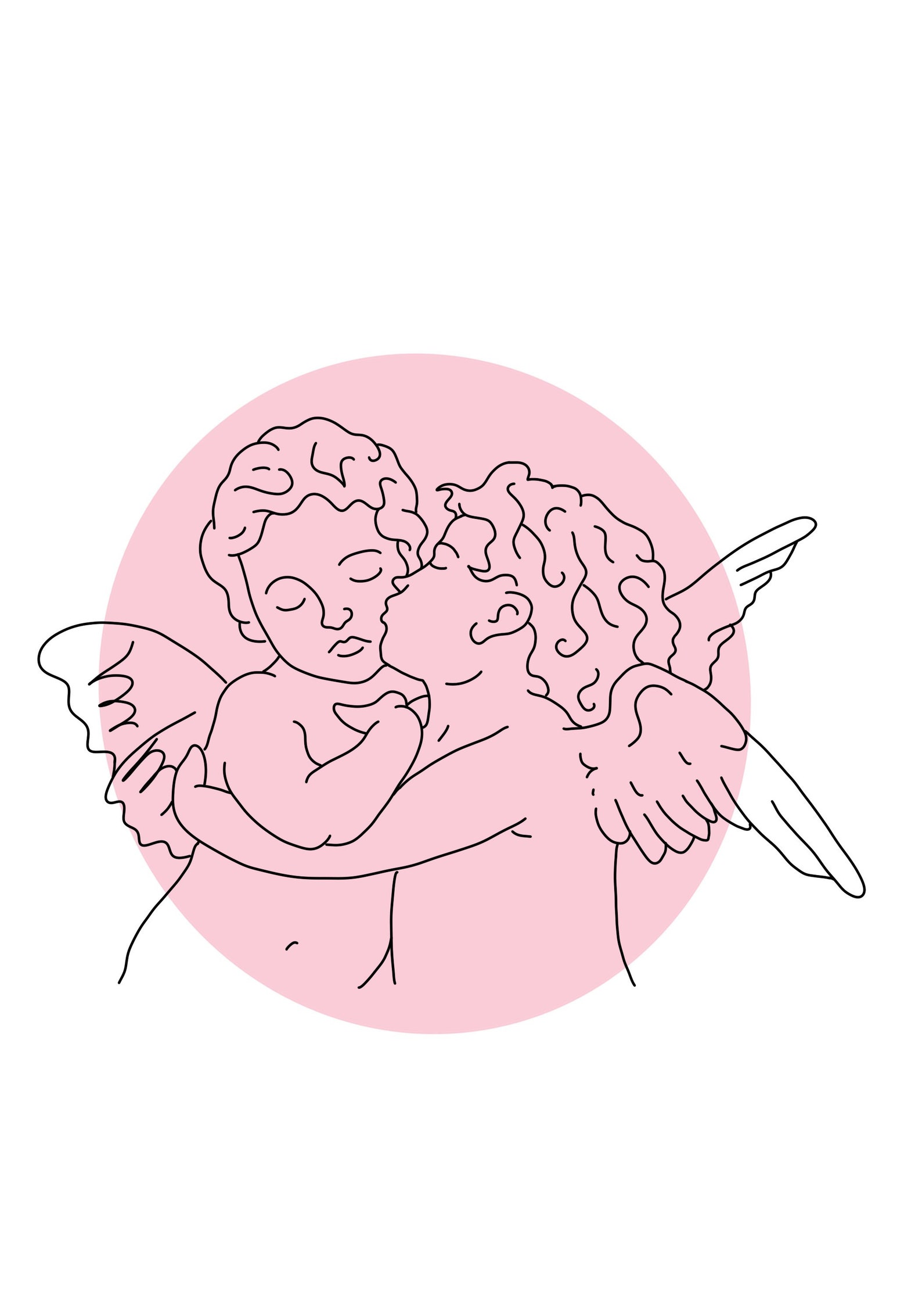 2 Cherubs Print A4 - Etsy