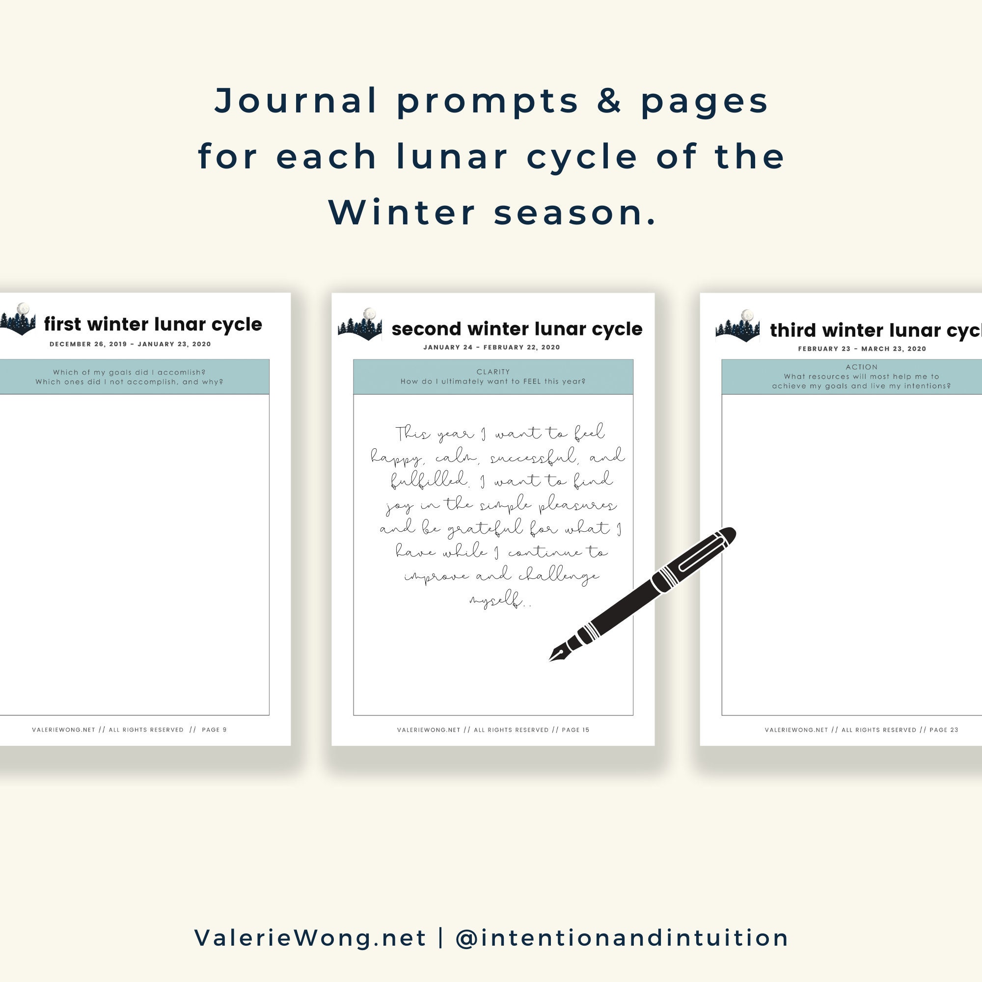 New Year Goal Planner, Intention and Goal Setting Planner, Printable ...