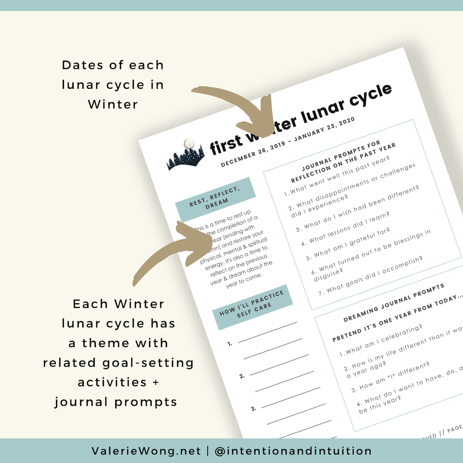 New Year Goal Planner, Intention and Goal Setting Planner, Printable ...