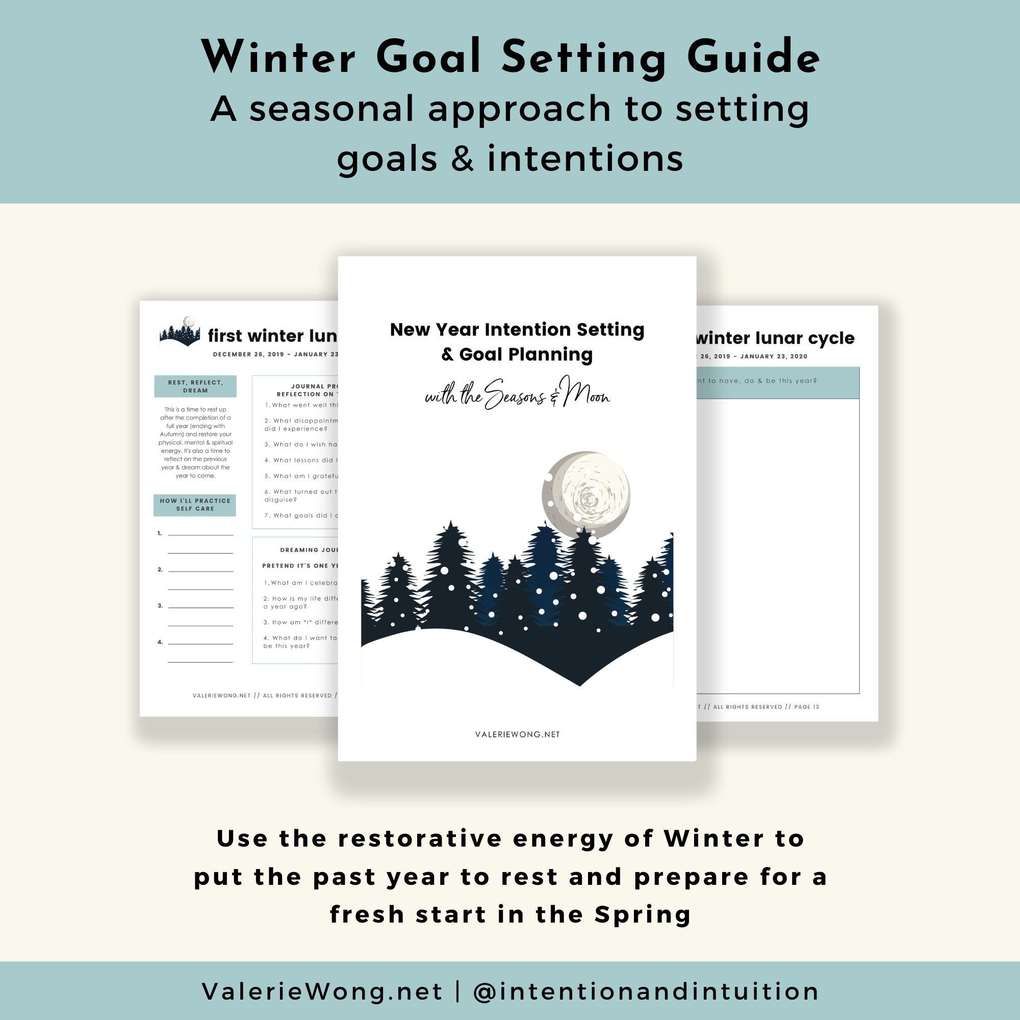 New Year Goal Planner, Intention and Goal Setting Planner, Printable ...