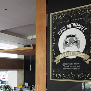 Vintage Fancy Car Poster Design Antique Car Design Vintage - Etsy