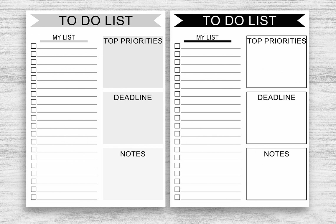 Printable To Do List Simple Tasks List Template Productivity - Etsy Italia