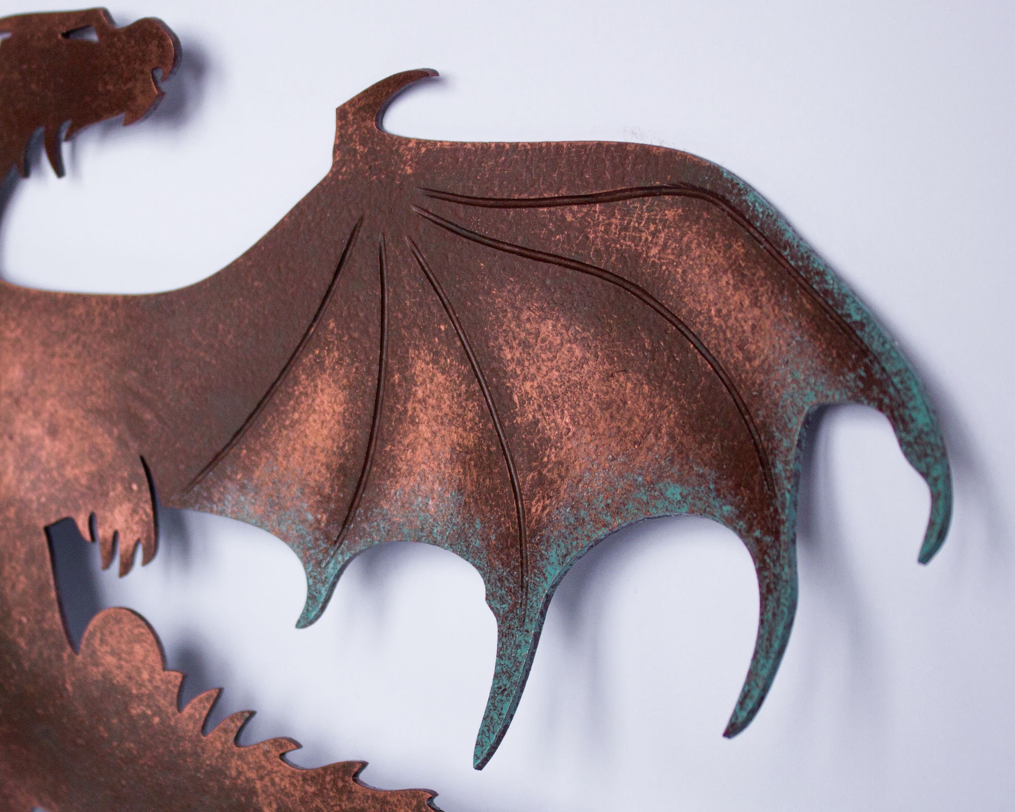 Iron Dragon Wall Decor Garden Decor Fantasy Wall Sculpture - Etsy