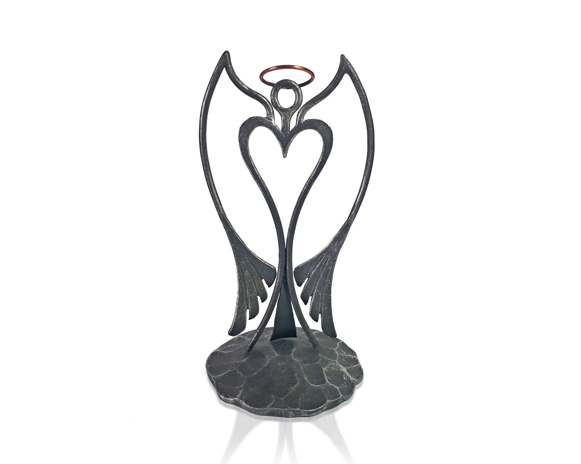 Heart Shaped Angel Angel With a Heart Forged Angel Gift - Etsy