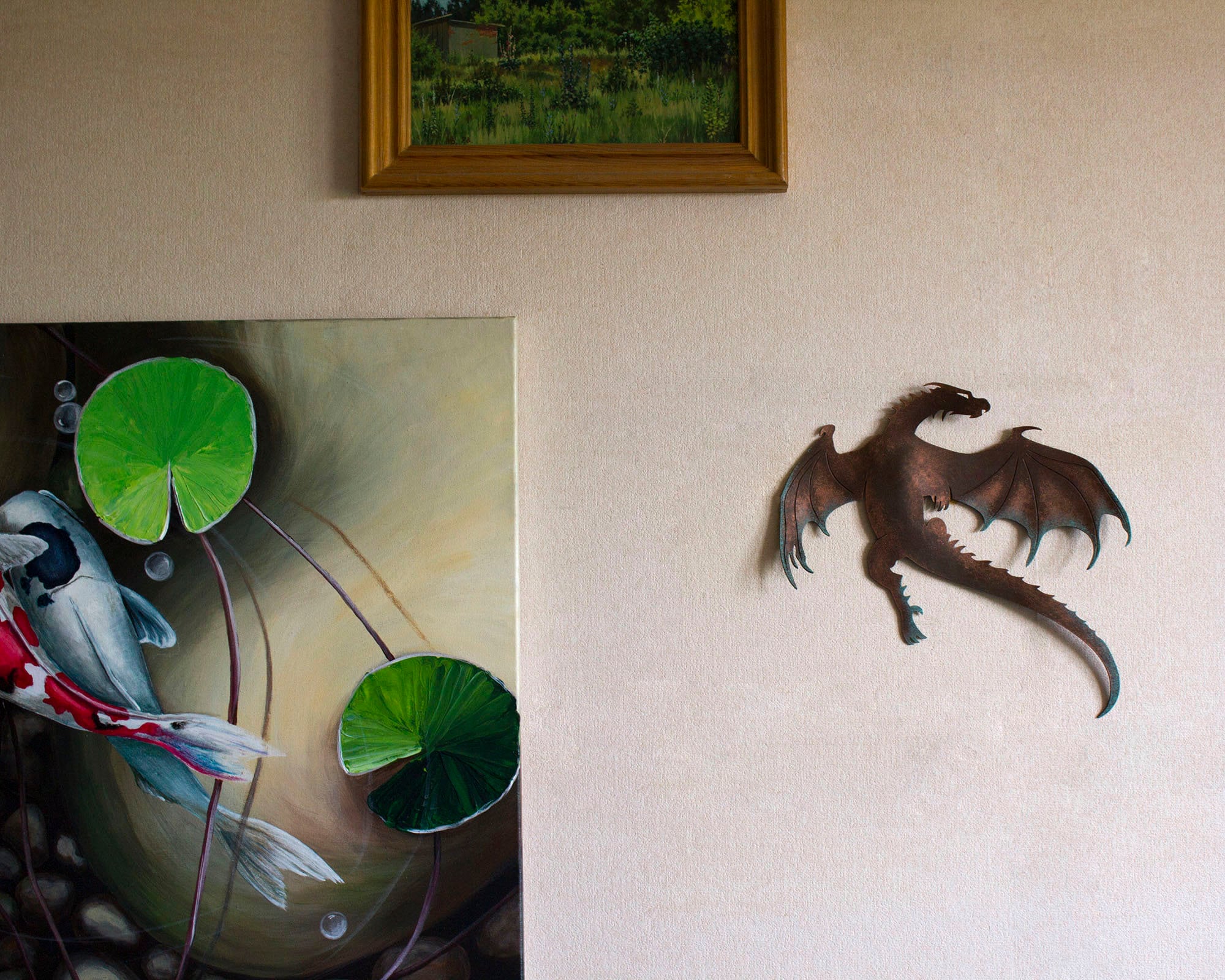 Iron Dragon Wall Decor Garden Decor Fantasy Wall Sculpture - Etsy