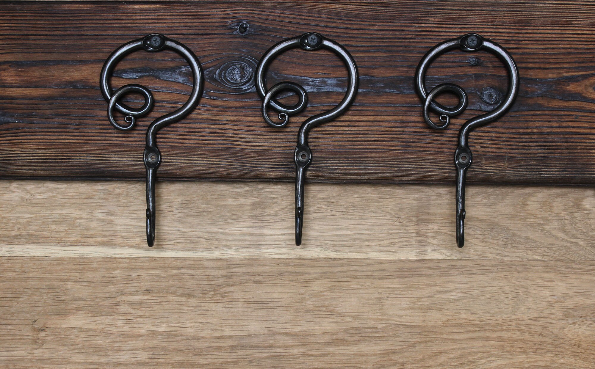 Wrought Iron "curl" Hook. Forged Towel Hook. Robe Hooks. Bathroom Hooks ...