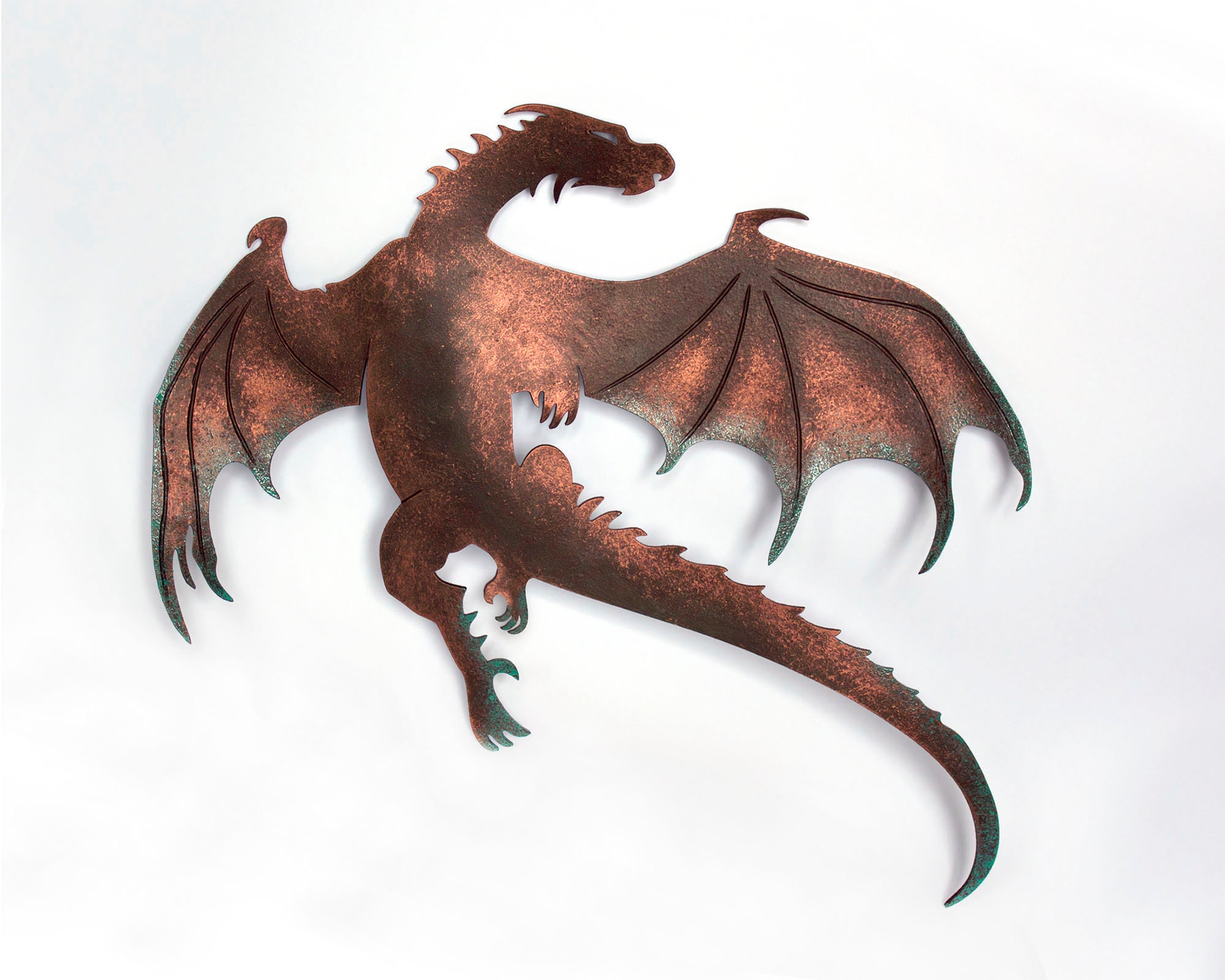 Iron Flying Dragon, Metal Wall Decoration, Garden Metal Art, Fantasy ...
