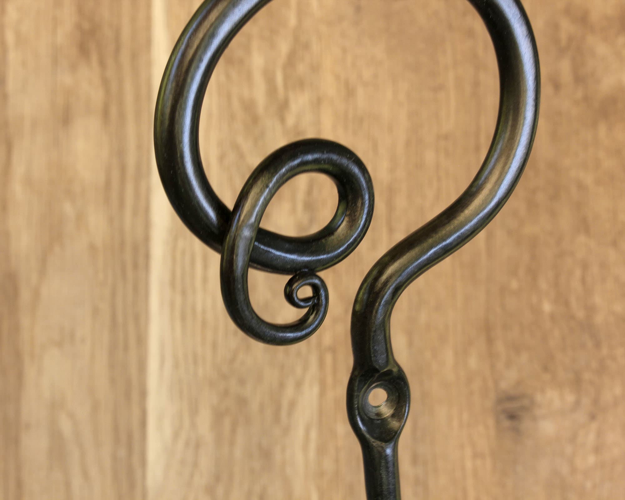 Wrought Iron "curl" Hook. Forged Towel Hook. Robe Hooks. Bathroom Hooks ...