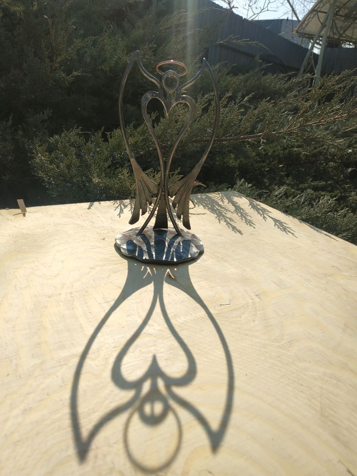 Heart Shaped Angel Angel With a Heart Forged Angel Gift - Etsy