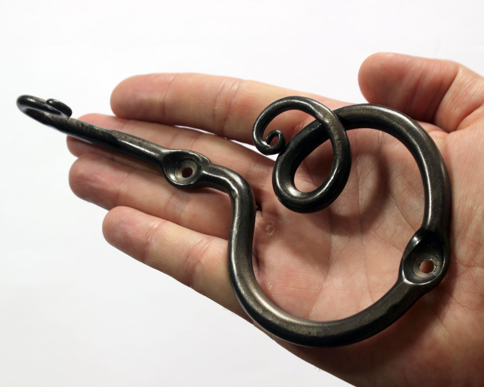 Wrought Iron curl Hook. Forged Towel Hook. Robe - Etsy