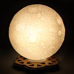 Moon Desk Lamp 3D Printed Accent Lamp Table Lamp Novelty - Etsy