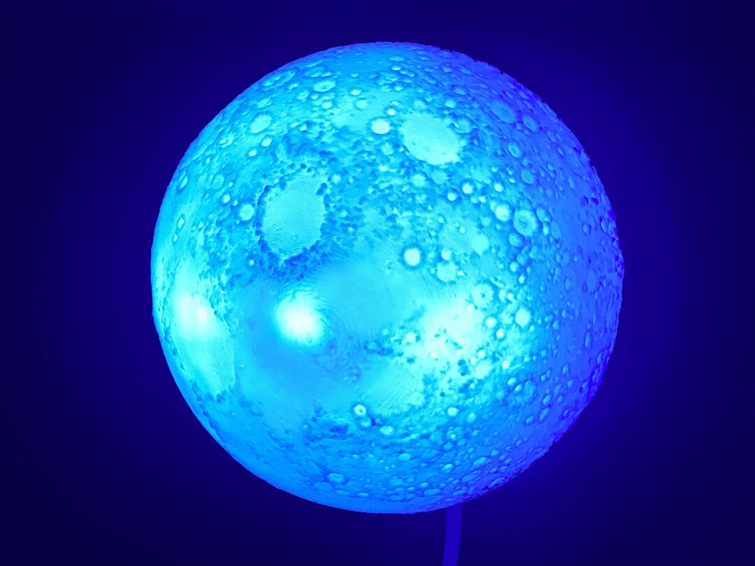 Moon -wall Hanging 3D Printed Accent Lamp, Novelty Lamp, LED Light ...