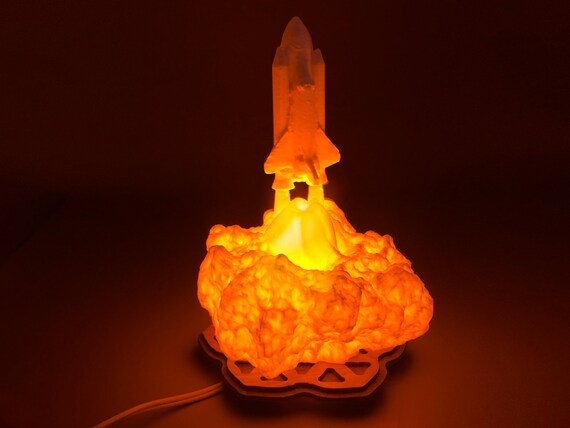 Rocket Launching 3D Printed Accent Lamp - Etsy