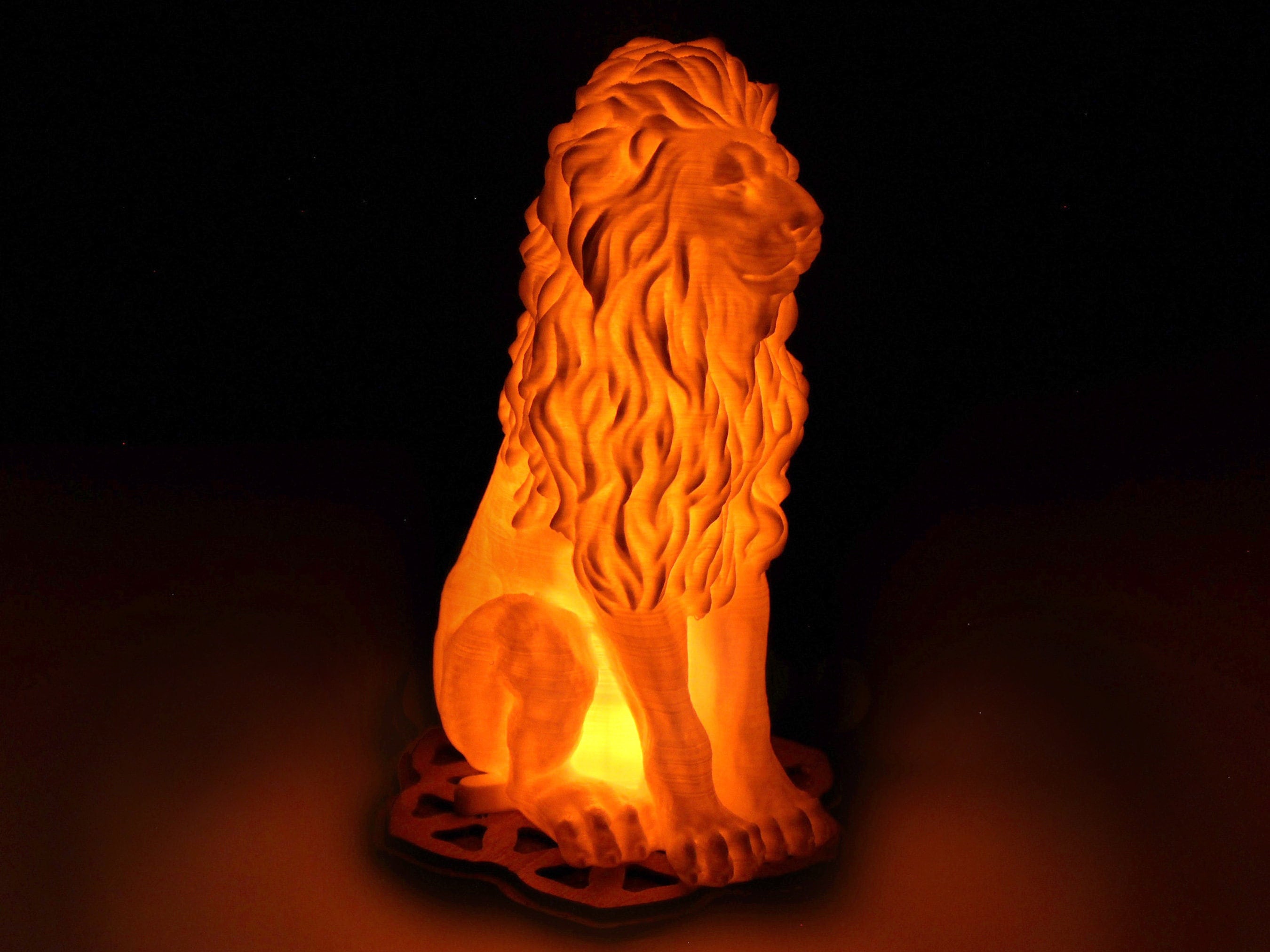 Lion 3D Printed Accent Lamp Animal Table Lamp Novelty - Etsy