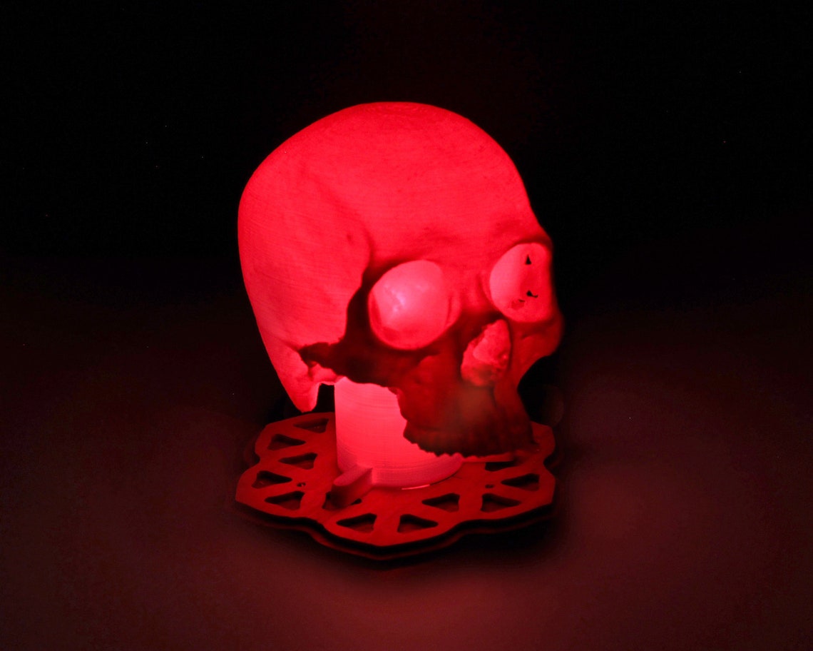 Human Skull 3D Printed Accent Lamp | Etsy