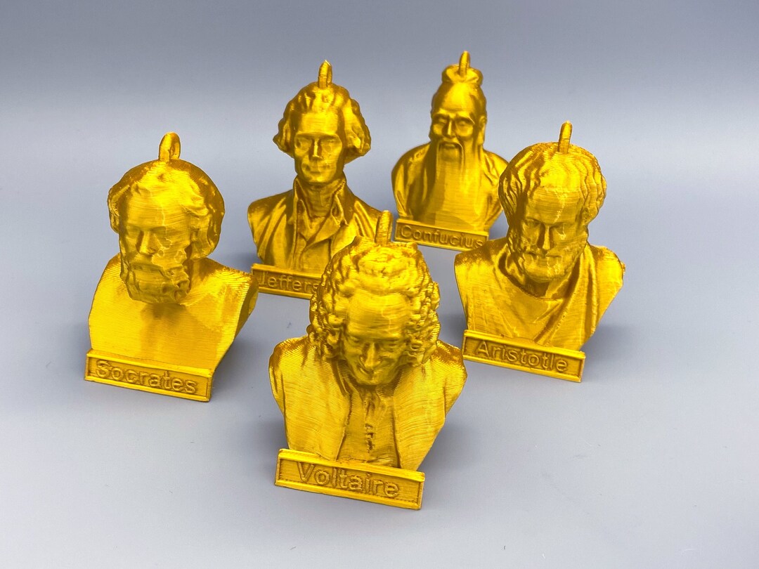 Philosophers 3D Printed Ornament Busts for Holidays and Home Decor ...