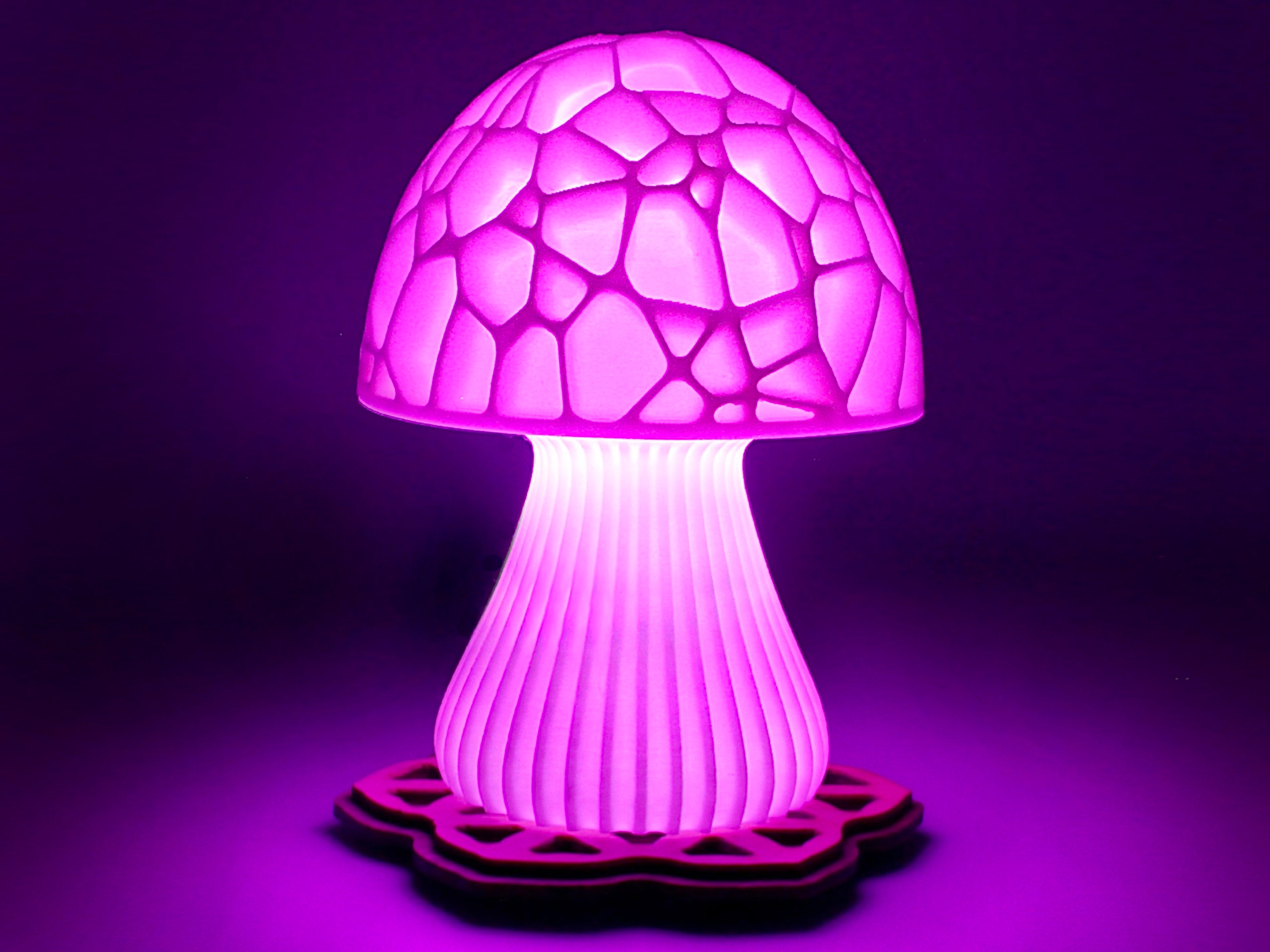 Mushroom 3d Printed Accent Lamp Novelty Lamp Led Light Etsy