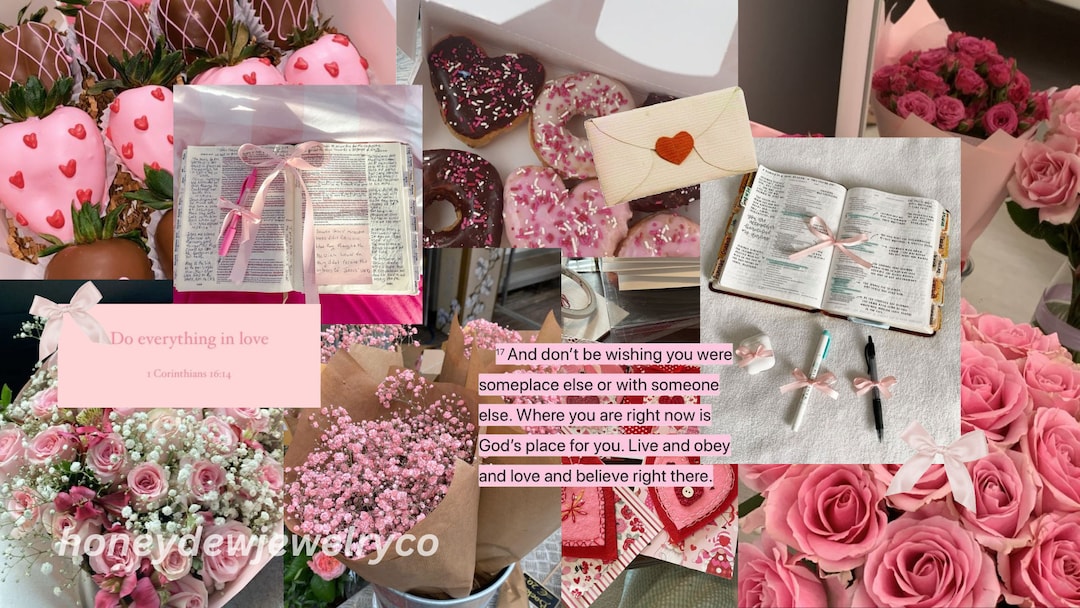 Christian Girl Valentine's Day Wallpaper for Desktop - Etsy