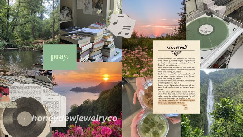 Groovy Green Aesthetic Wallpaper for Desktop - Etsy