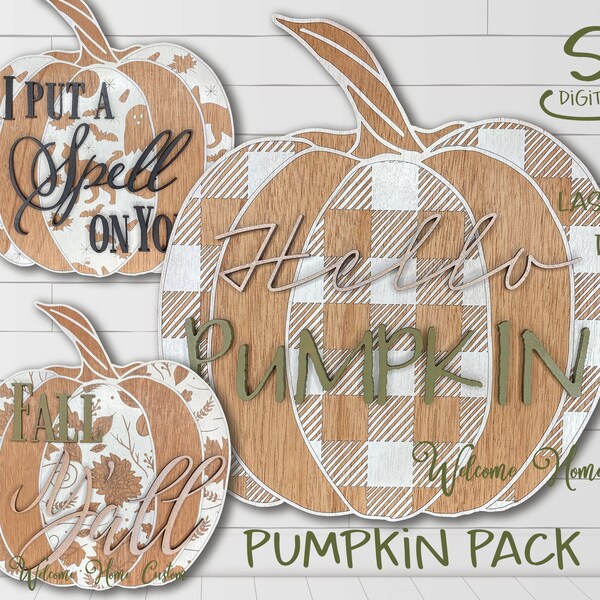 Buffalo Plaid Pumpkin Svg Glowforge - Etsy