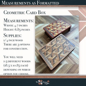 Geometric Deck of Card Box Digital Download Bundle With Coaster and ...